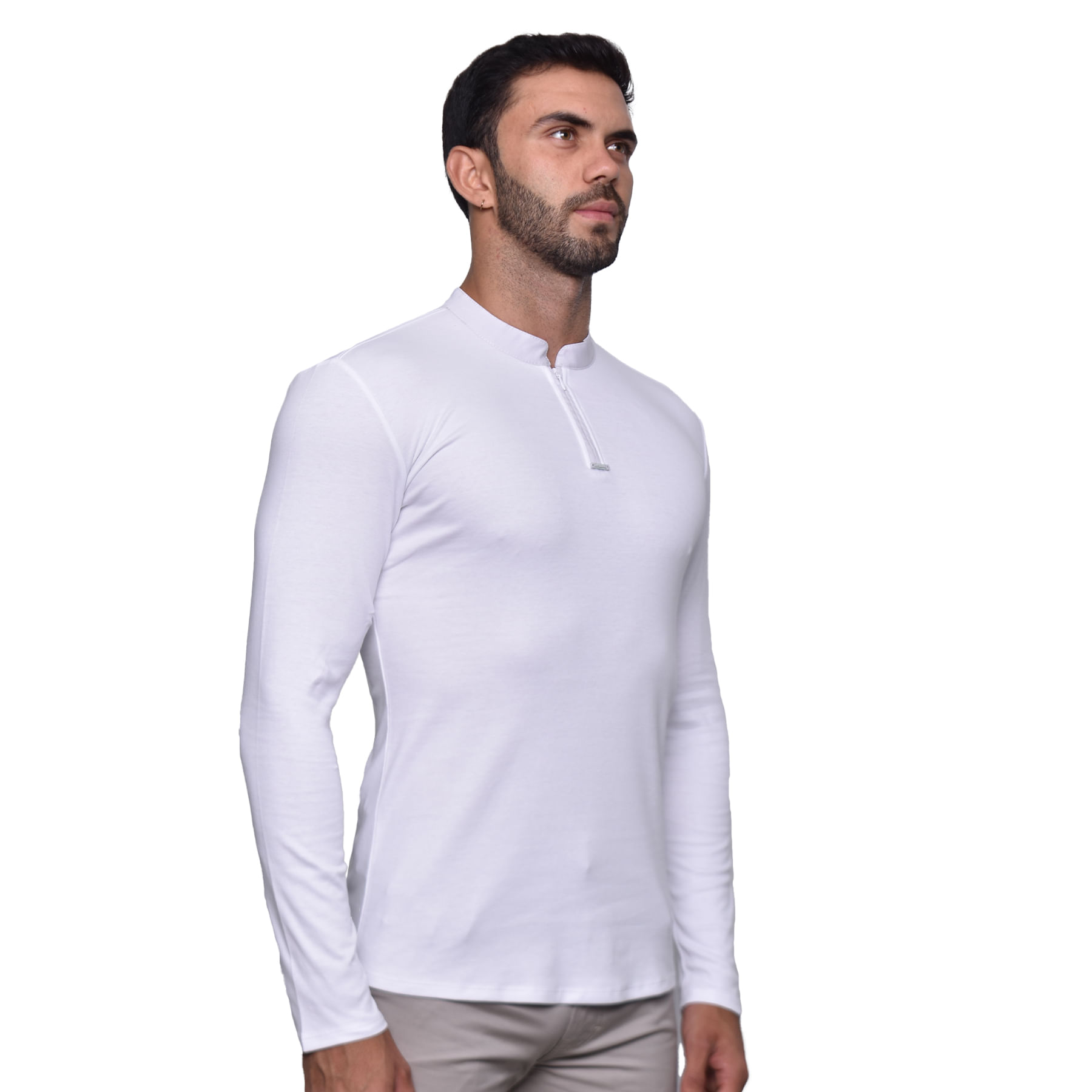 POLO MANGA LARGA PERFECT FIT - BLANCO