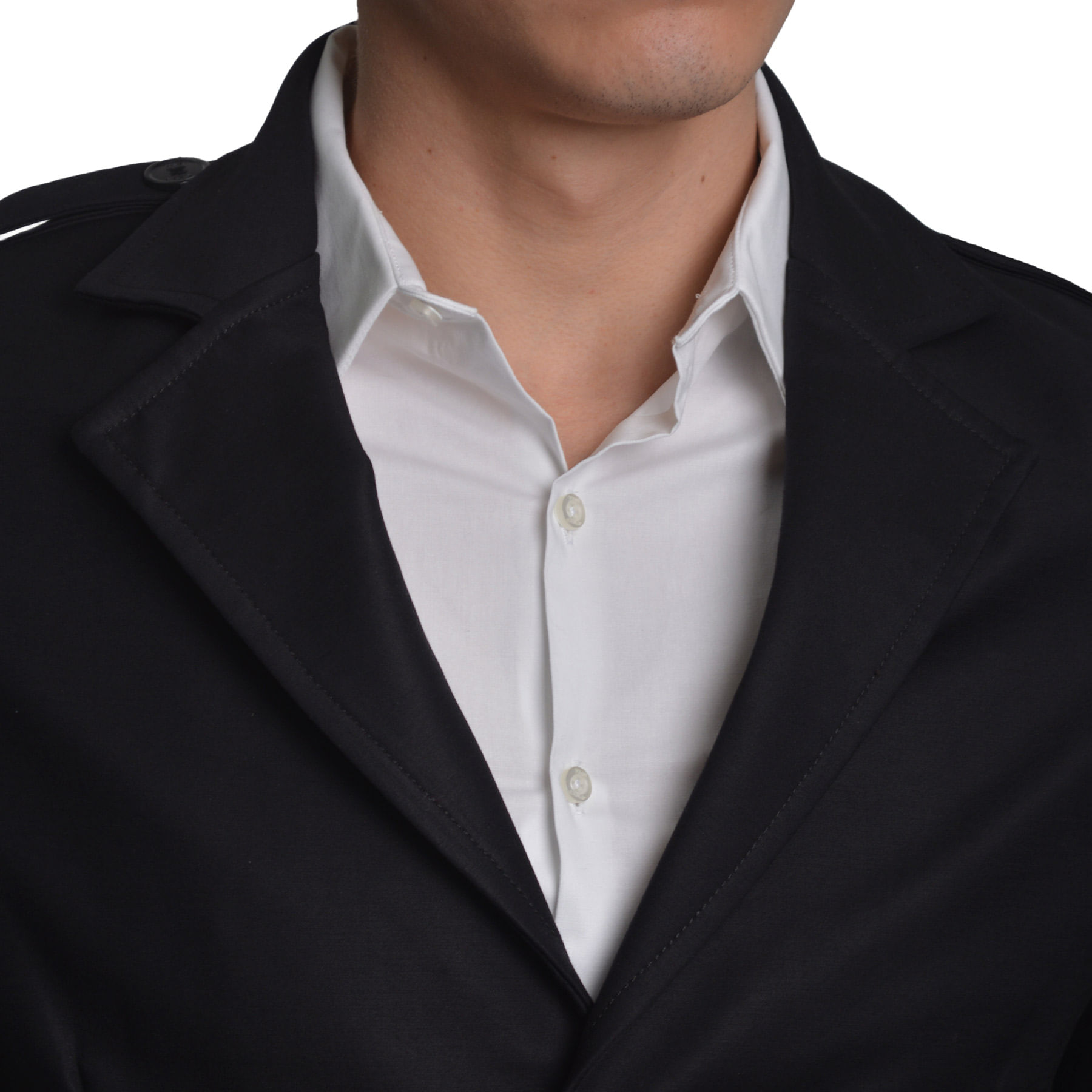 SACO CORTO SATINADO MATE - NEGRO